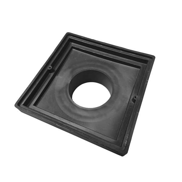 Waves 304 Stainless Steel Grating with Black Plastic Gully Ø110mm Spig ...