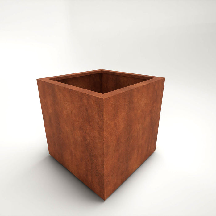 Corten Steel Arden Cube Planter – Lateral Design Studio