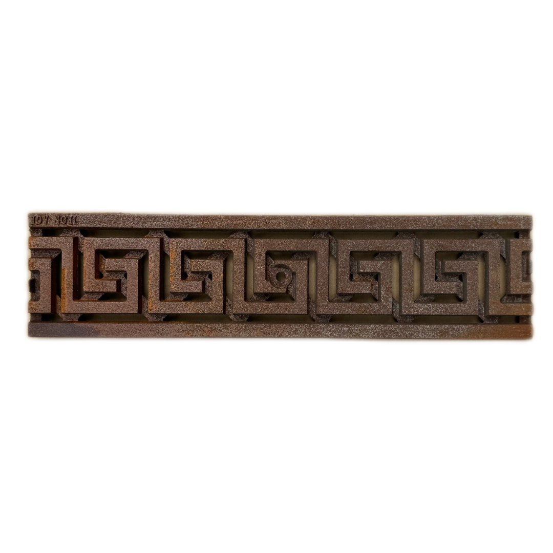[CLEARANCE] Greek Key Cast Iron Channel Drain Grate 494 x 125mm (20 x ...