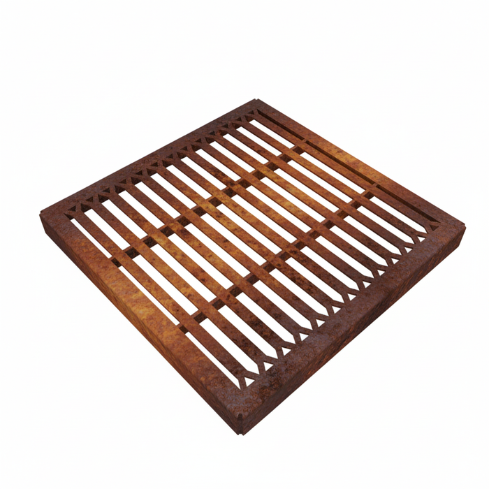 Hexagon Corten Steel Square Gully Cover (300 x 300mm) – Lateral Design ...