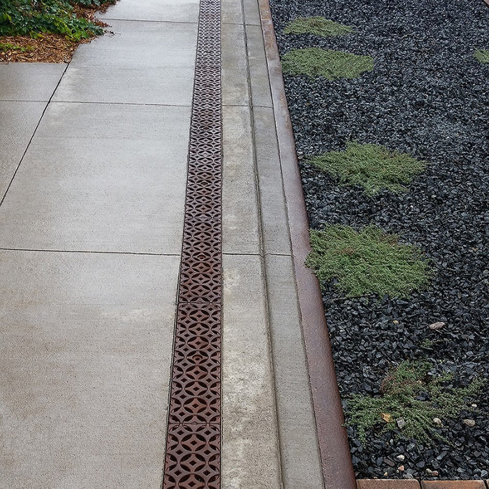 Interlaken Antique Cast Iron Channel Drain Grate 498 x 125mm (20 x 5 ...